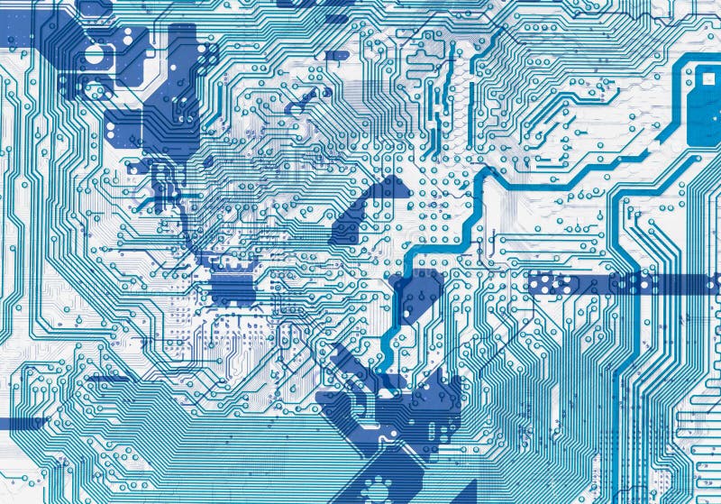 Abstract Circuit Board Background in Hi-tech Style Stock Image - Image ...