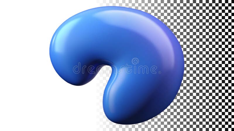 Blue Abstract Comma Shape, Fluid Design Element or Punctuation Mark Png ...