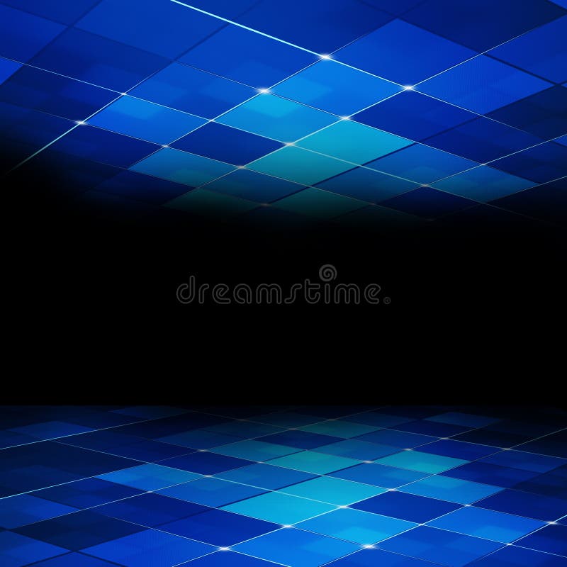 Blue Abstract Concept Tech Background Stock Illustration - Illustration ...