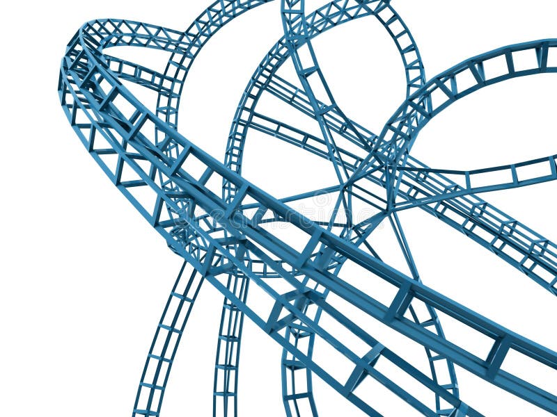 Blue Abstract Construction Rendered Stock Illustration - Illustration ...