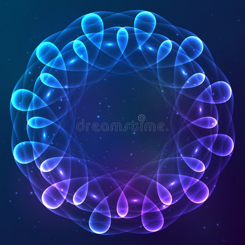 Blue Abstract Circles Mosaic Vector Background Stock Vector ...