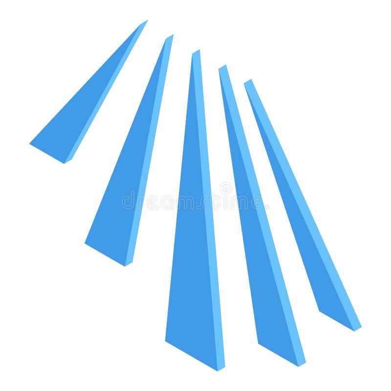 Blue Abstract 3d Geometric Shapes Creating Converging Lines Illusion ...