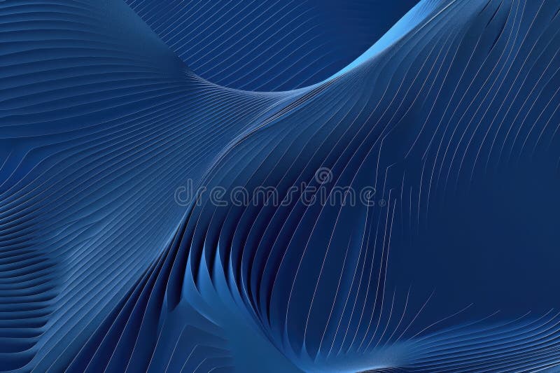 Blue Abstract 3D Rendering of a Wavy Surface AIG51A Stock Illustration - Illustration of ...