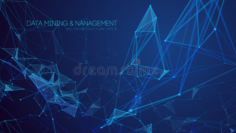Blue Abstract Data Mining and Network Management Background Stock ...