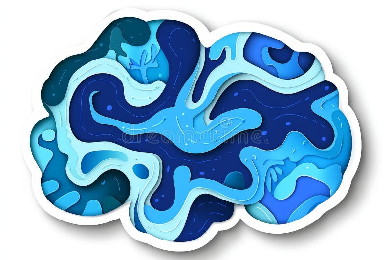 Blue Abstract Design Representing Intricate Neural Pathways in Brain ...