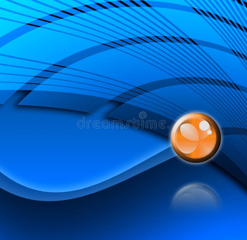 Blue Abstract Design with Symbol Stock Illustration - Illustration of ...