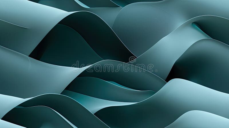 Blue Abstract Digital Art, Where Sophisticated Shapes Seamlessly Blend ...