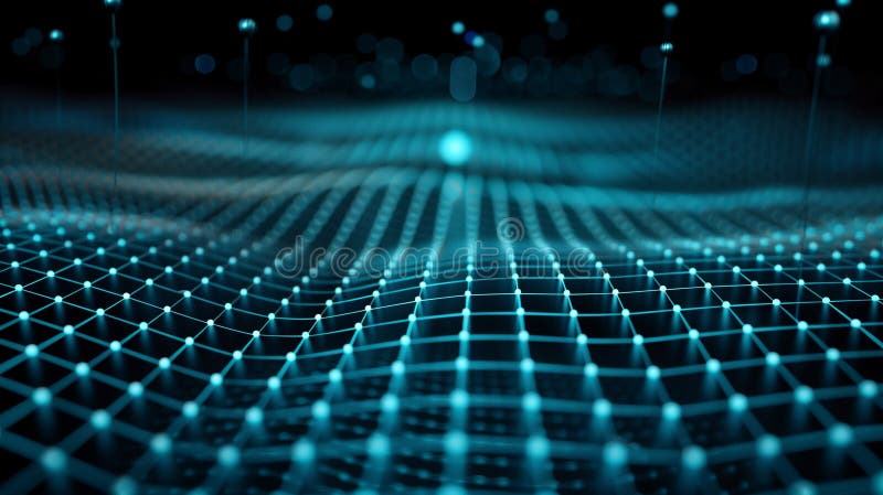 Blue Abstract Digital Dot Technology Background Stock Illustration ...