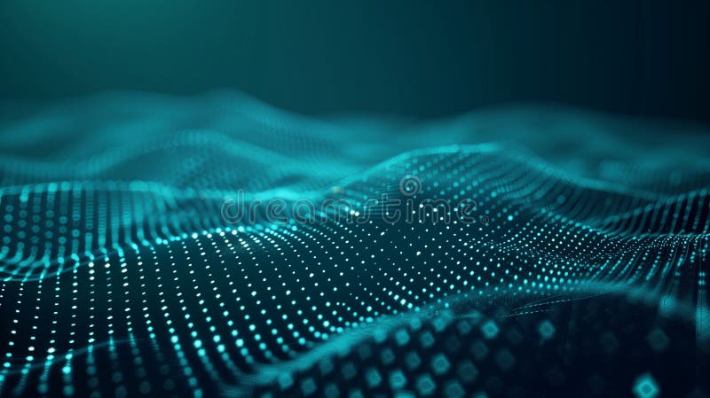 Blue Abstract Digital Dot Technology Background Stock Illustration ...