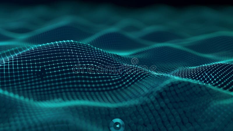 Blue Abstract Digital Dot Technology Background Stock Illustration ...