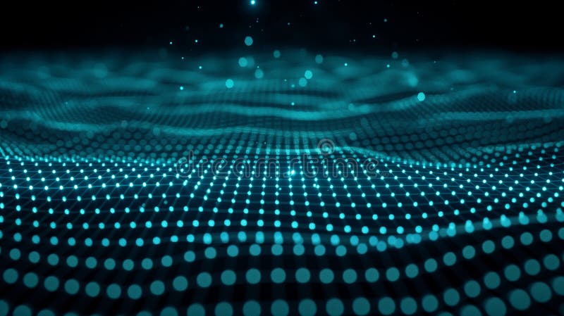 Blue Abstract Digital Dot Technology Background Stock Illustration ...
