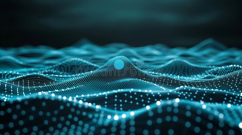 Blue Abstract Digital Dot Technology Background Stock Illustration ...