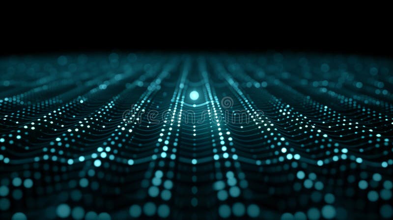 Blue Abstract Digital Dot Technology Background Stock Illustration ...