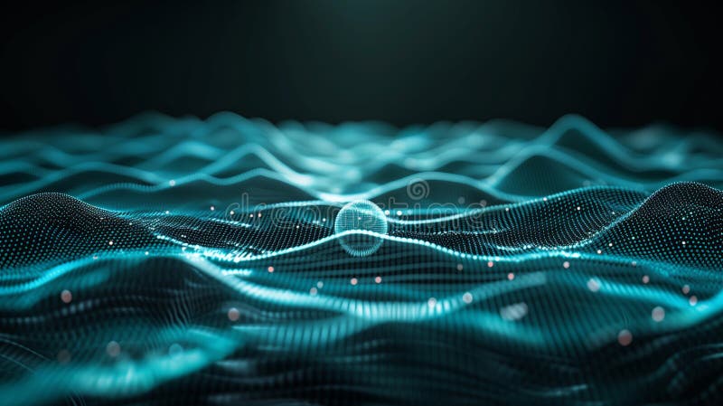 Blue Abstract Digital Dot Technology Background Stock Illustration ...