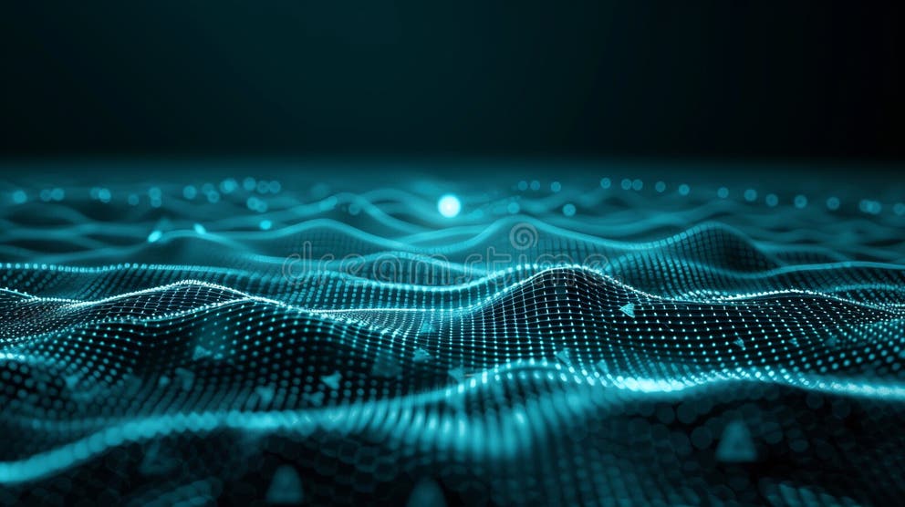 Blue Abstract Digital Dot Technology Background Stock Illustration ...