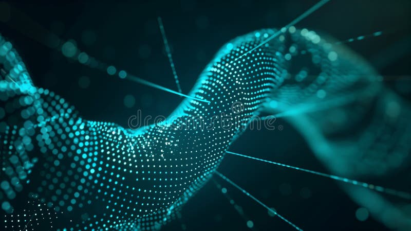 Blue Abstract Digital Dot Technology Background Stock Illustration ...