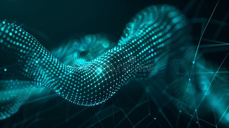 Blue Abstract Digital Dot Technology Background Stock Illustration ...