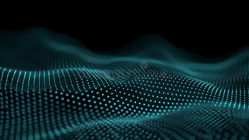 Blue Abstract Digital Dot Technology Background Stock Illustration ...