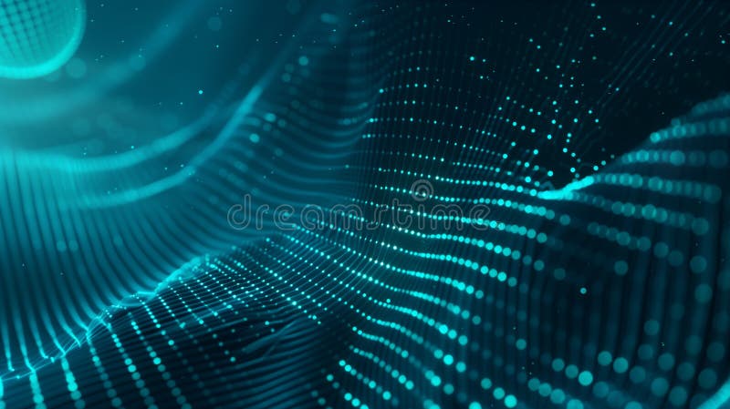 Blue Abstract Digital Dot Technology Background Stock Illustration ...