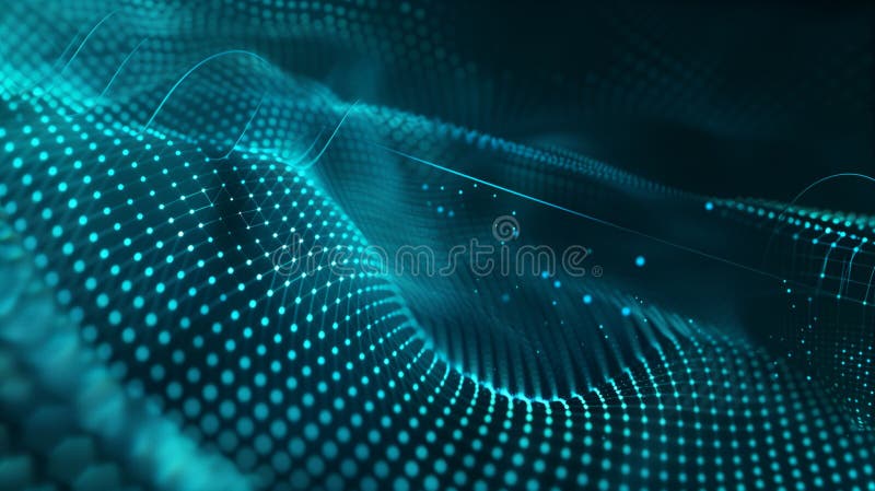 Blue Abstract Digital Dot Technology Background Stock Illustration ...