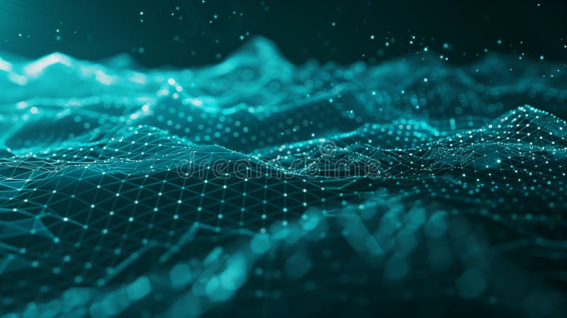 Blue Abstract Digital Dot Technology Background Stock Illustration ...