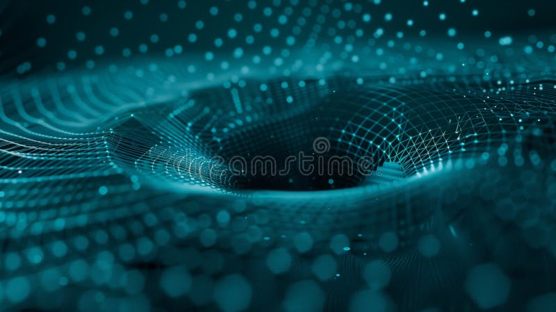 Blue Abstract Digital Dot Technology Background Stock Illustration ...
