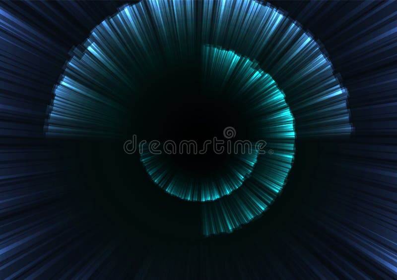 Blue Abstract Digital Shell Grow Layer in Dark Background Stock Vector ...
