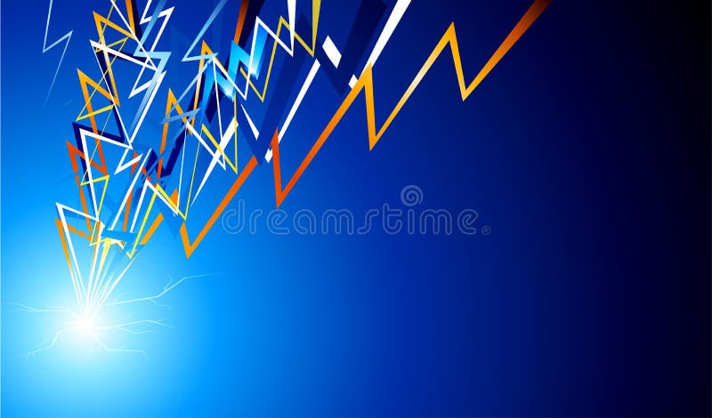 Blue Abstract Flash Background. Stock Vector - Illustration of light ...