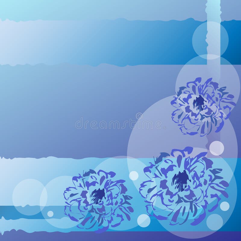 Blue Abstract Flower Background Stock Vector - Illustration of square ...