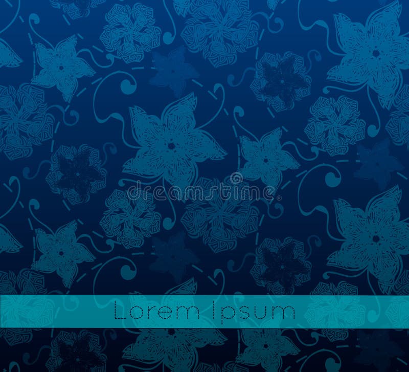 Blue Abstract Flowers Background. Stock Vector - Illustration of vector ...