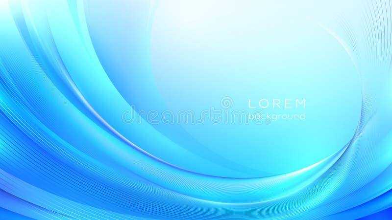 Blue Abstract Flowing Lines Background Stock Vector - Illustration of ...