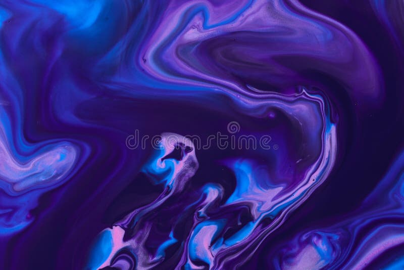 Blue Abstract Flowing Paints Background Stock Image - Image of oriental ...