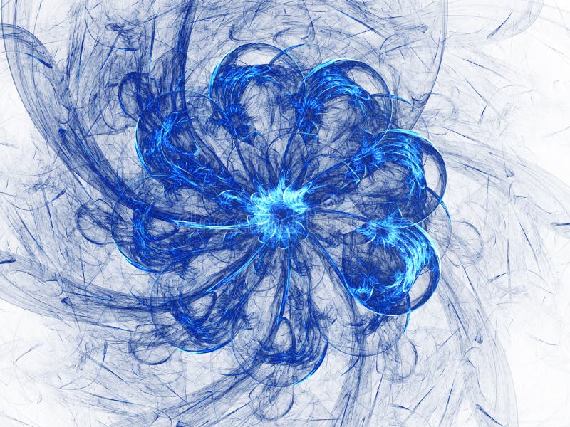 Blue Abstract Fractal Background 3d Rendering Illustration Stock ...