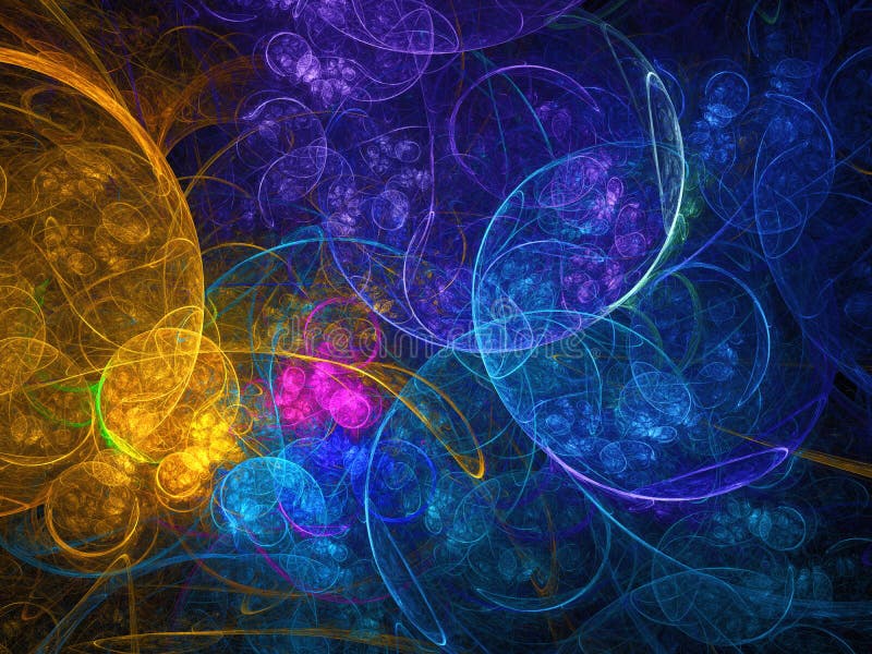 Blue Abstract Fractal Background 3d Rendering Illustration Stock ...