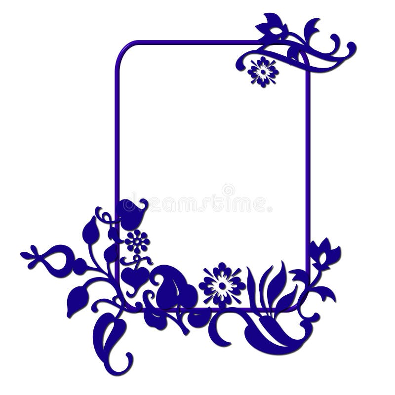 Blue abstract frame stock illustration. Illustration of silhouettes ...