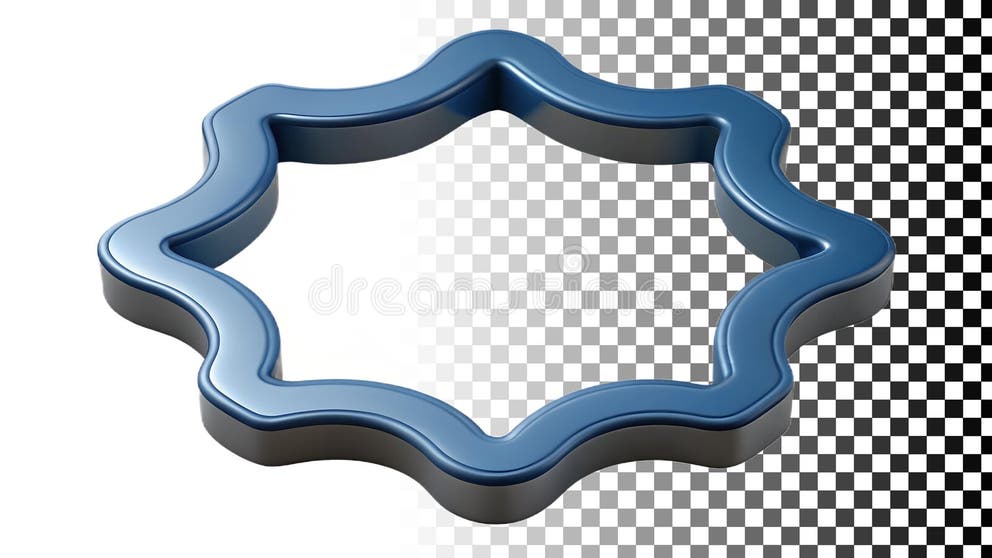 Blue Abstract Frame, Decorative Border and Modern Design Png ...