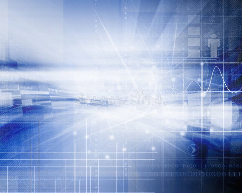 Blue Abstract Futuristic Background Stock Illustration - Illustration ...