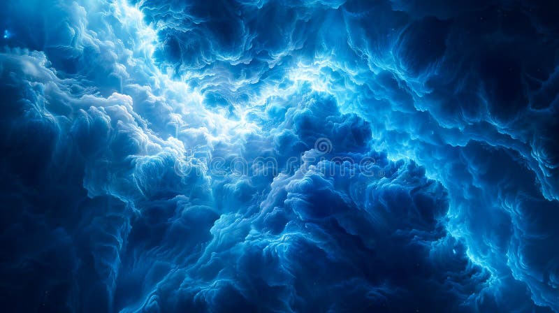 Blue Abstract Futuristic Technology, Cloud and Data Background Stock ...
