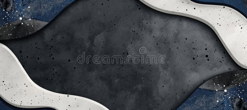 Blue Abstract Geometric Gradient Banner with Concrete Stone Pattern for ...