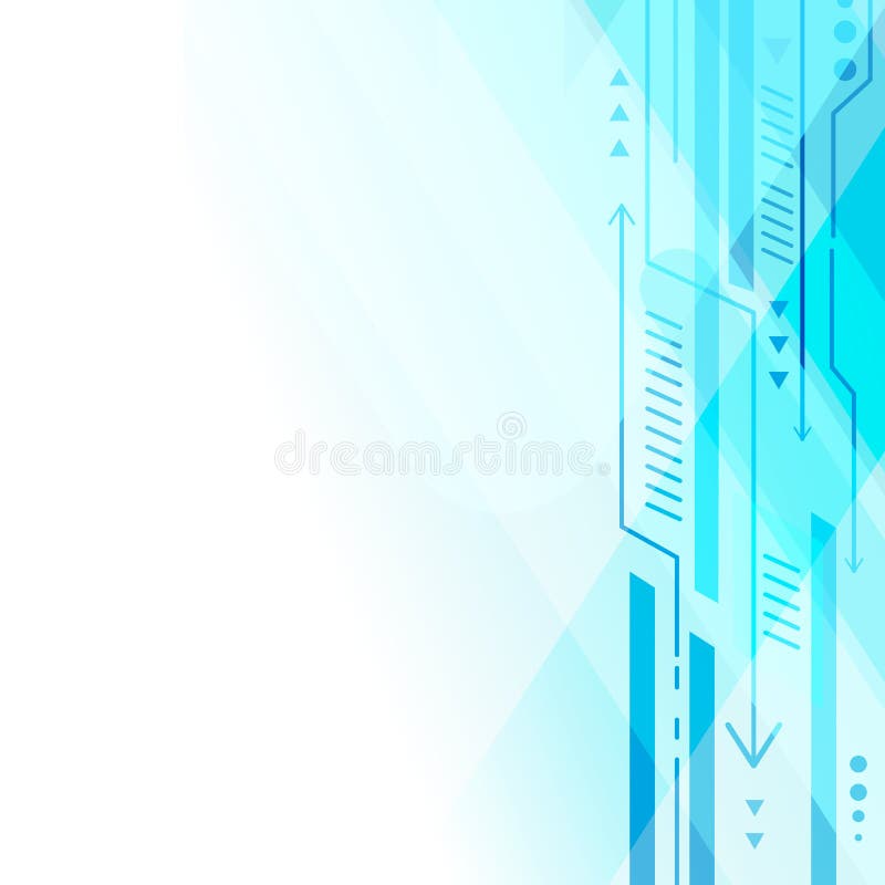 Blue Abstract Geometric Line Arrow Technology on White Background ...