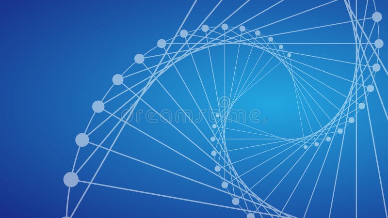 Blue Abstract Geometric Linear Background with Triangles Stock ...