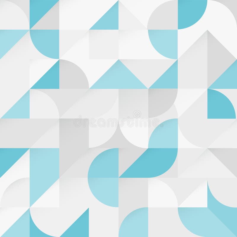 Blue Abstract Geometric Shapes Background. Seamless Vector Stock Vector ...