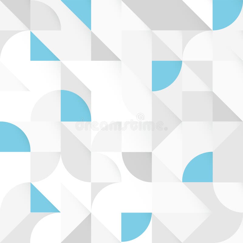 Blue Abstract Geometric Shapes Background. Seamless Vector Stock Vector ...
