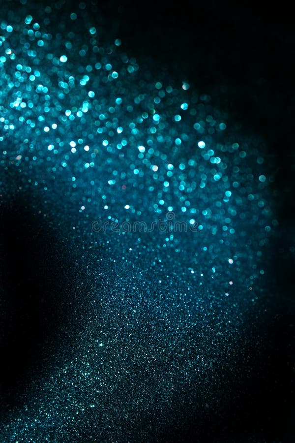 Blue Abstract Glitter Trail Background Made of Defocused Lights Stock ...