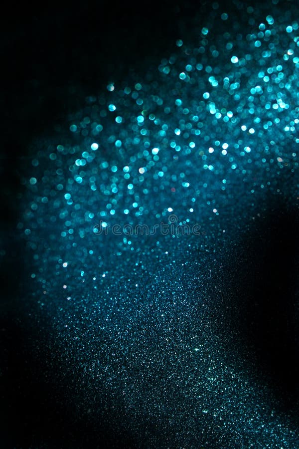 Blue Abstract Glitter Trail Background Made of Defocused Lights Stock ...
