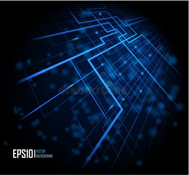 Blue Abstract Party Background Stock Vector - Illustration of glowing ...