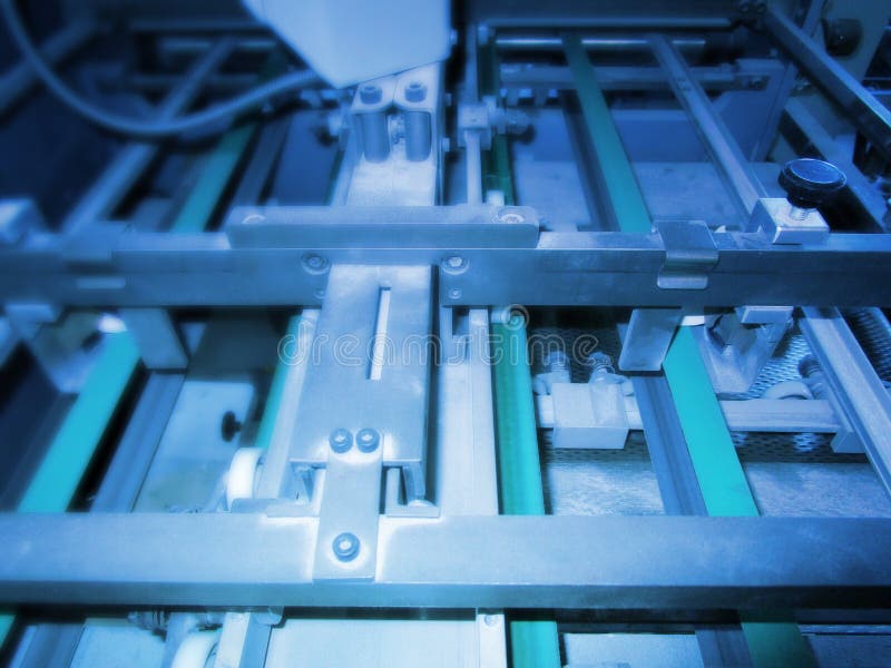 Blue Abstract Hi-tech Background with Machine Stock Illustration ...