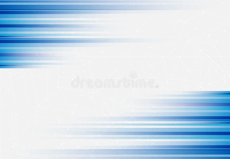 Blue Abstract Horizonal Lines Background Technology with Polygon Stock ...