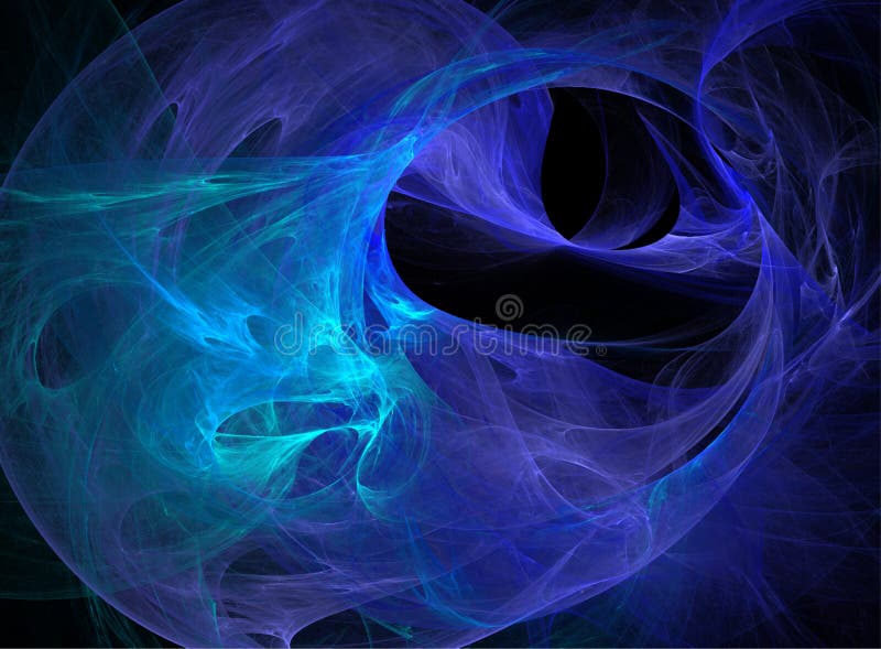 Blue-blue Abstract Illustration Optical Effect, Blue Glowing Fields ...