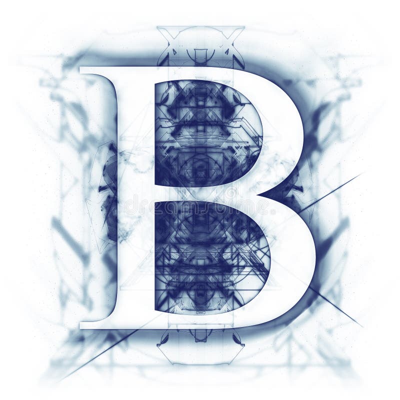 Blue Abstract Letter B stock illustration. Illustration of style ...